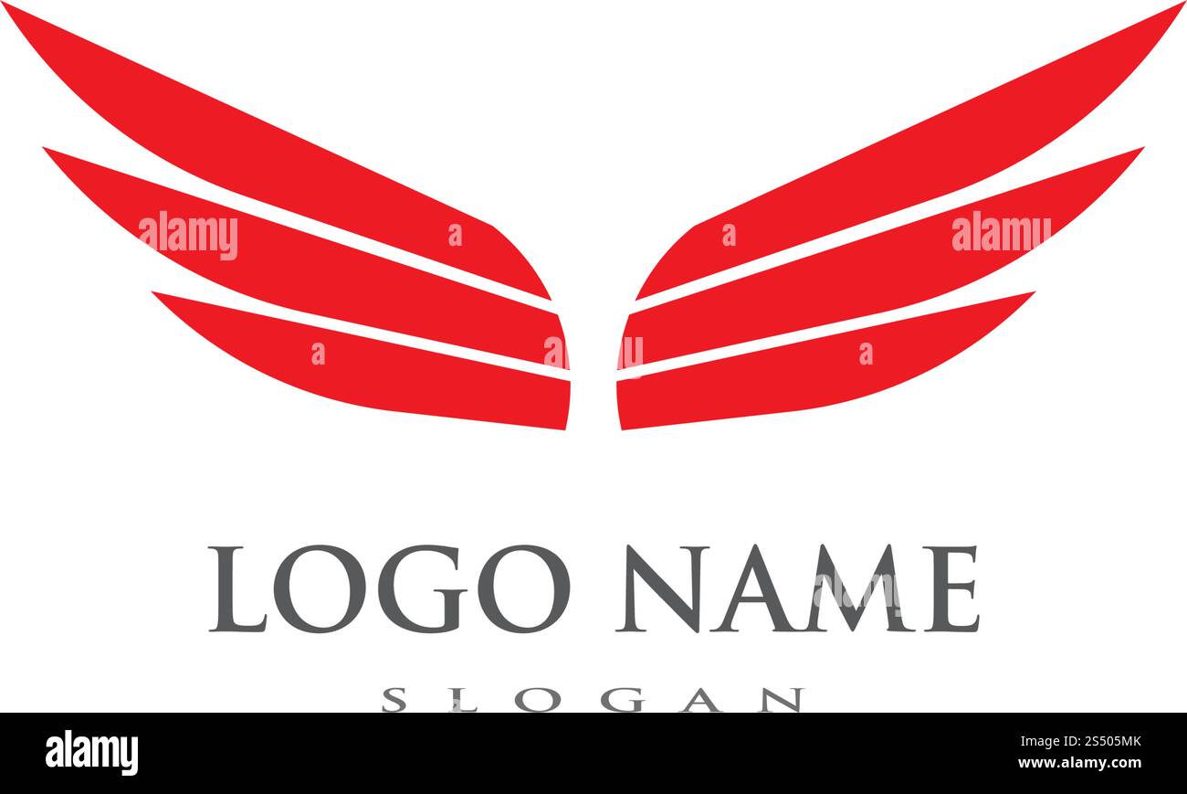 Bird wing Logo Template vector illustration Stock Vector Image & Art ...