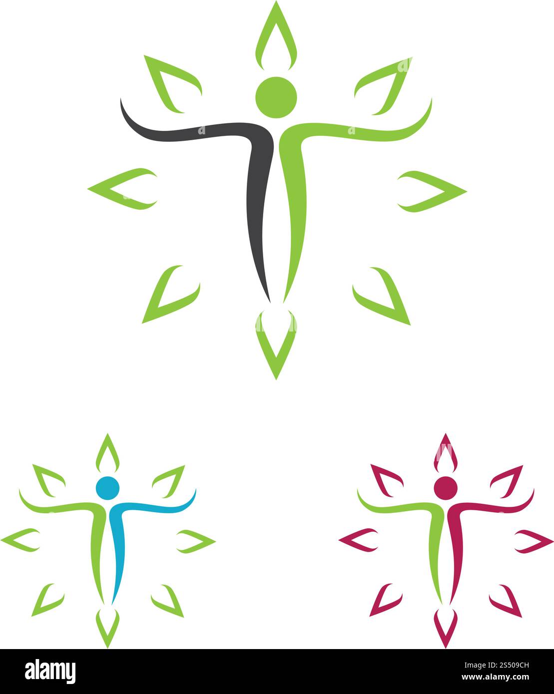 Human character logo sign Health care logo sign Stock Vector Image ...