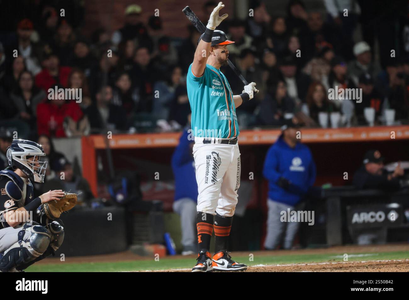 HERMOSILLO, MEXICO - JANUARY 11: Agustin Murillo ,during game 1 of the ...