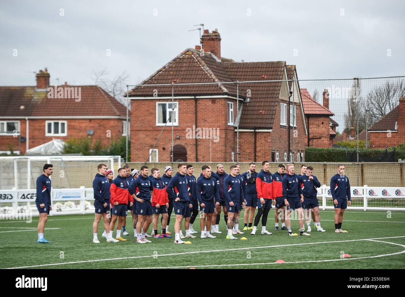 Wakefield, England - 16th December 2024 - Wakefield Trinity squad, pre ...