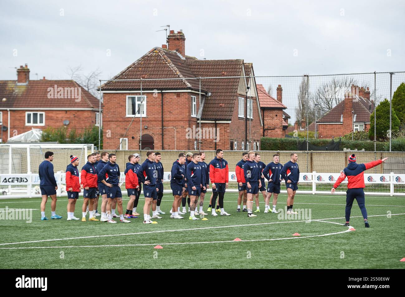 Wakefield, England - 16th December 2024 - Wakefield Trinity squad, pre ...