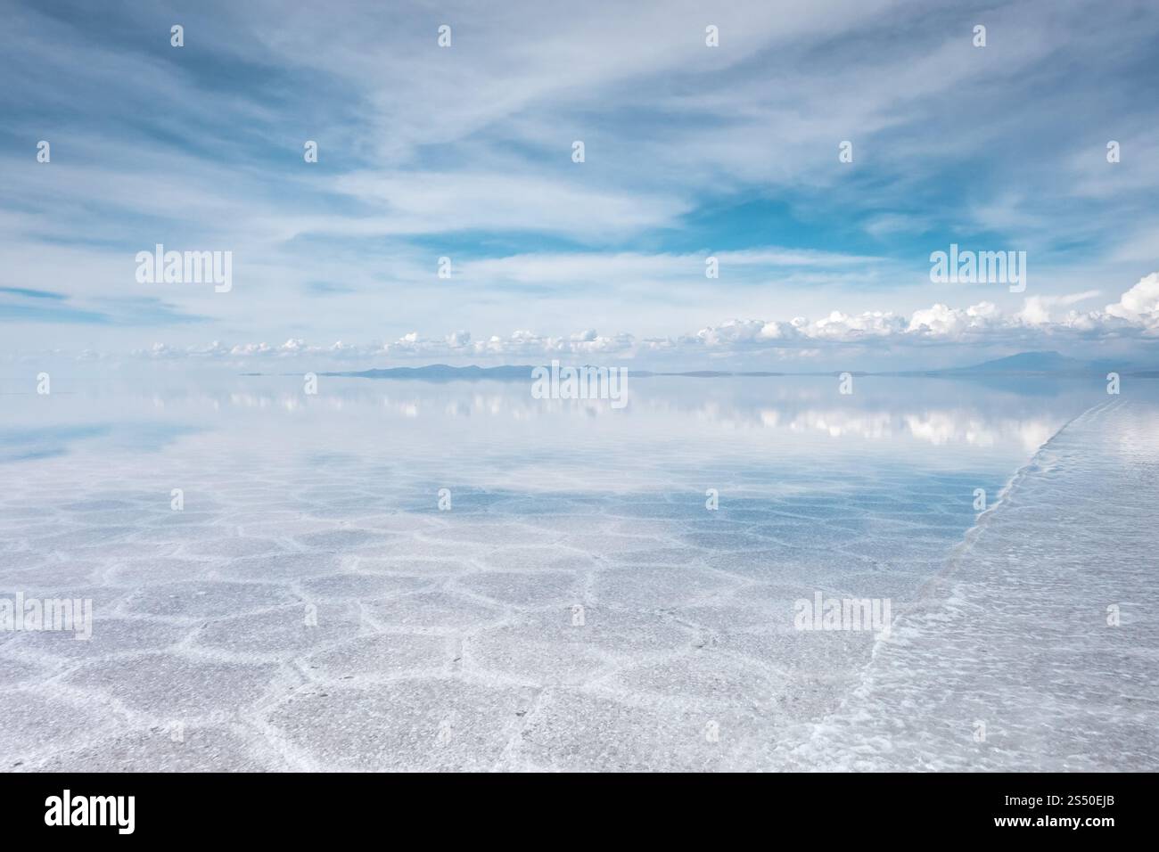 Salar de Uyuni salt white flats desert, Andes Altiplano, Bolivia. Salar ...