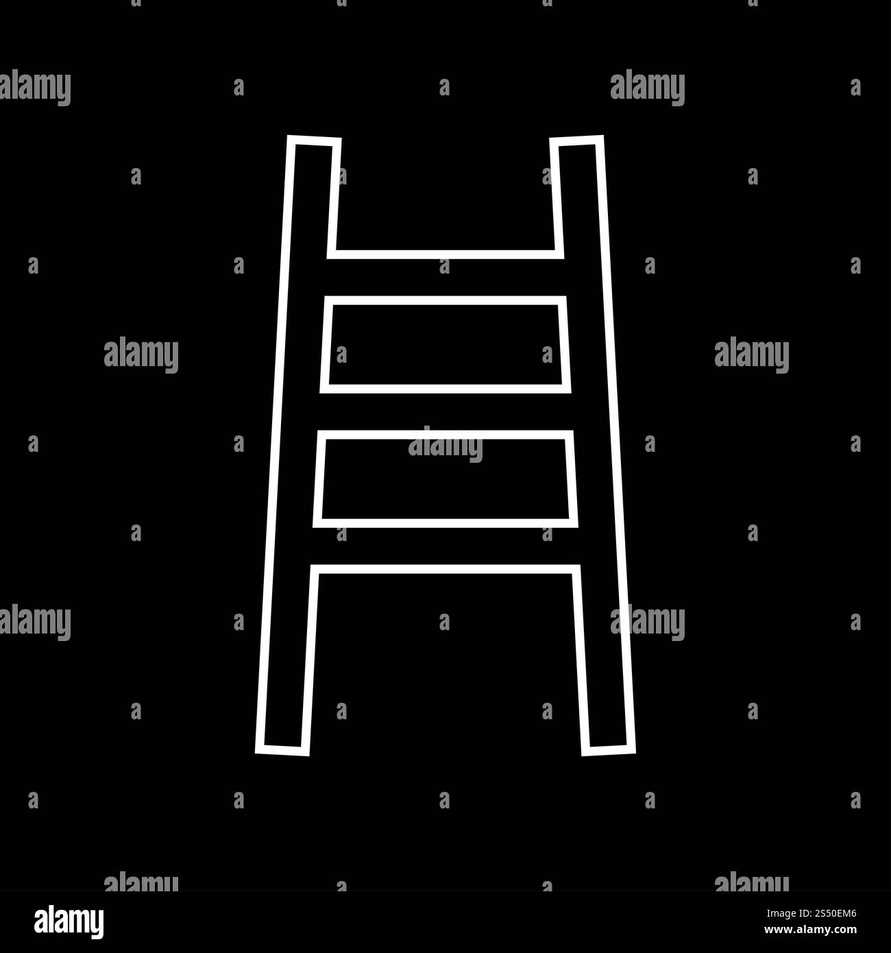 Ladder white icon Stock Photo - Alamy