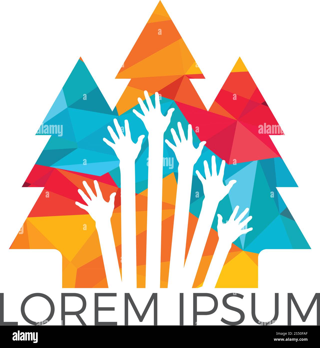 Protection tree logo design. Charity trees protection social event ...