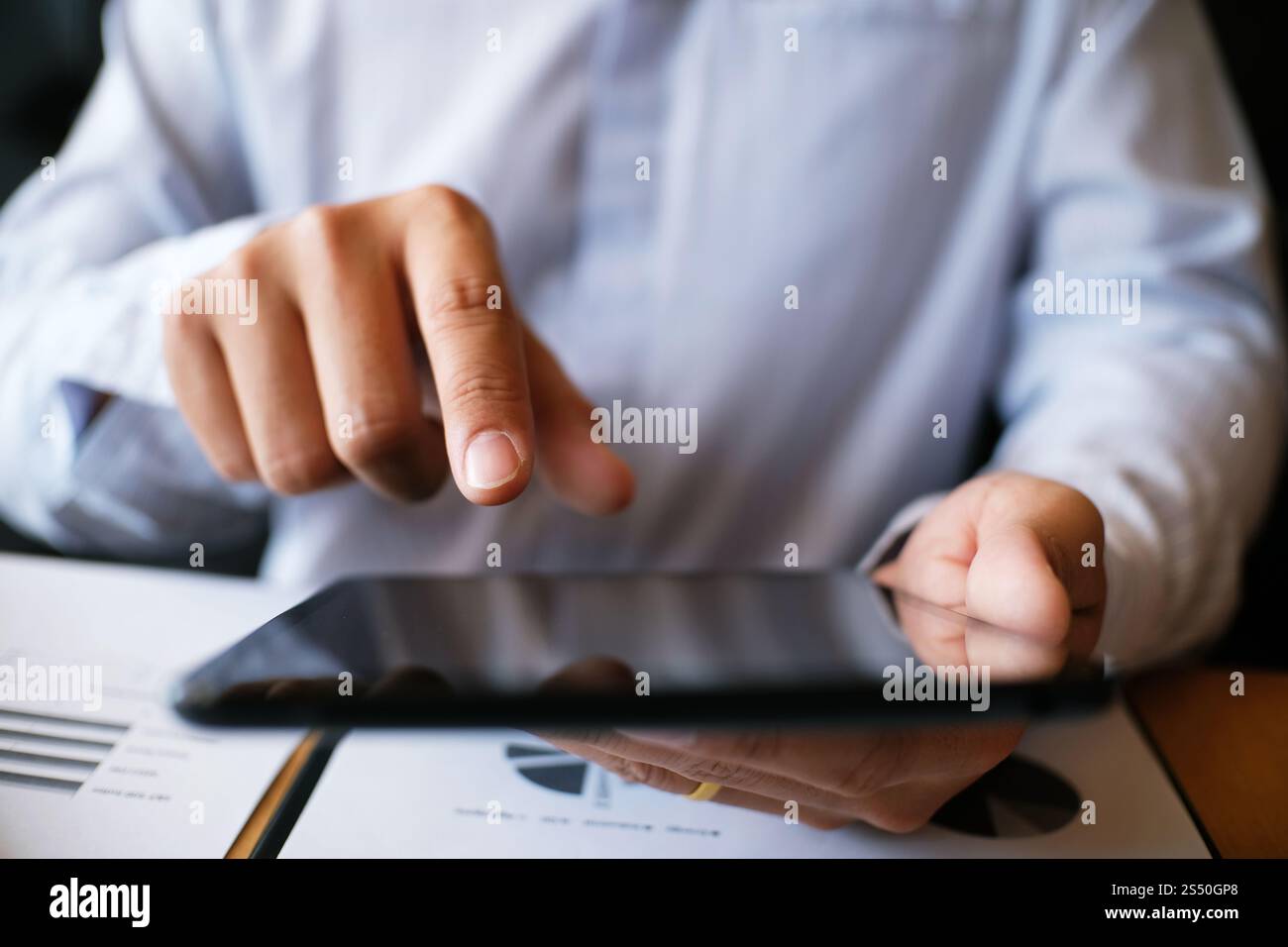 Business people making presentation with his colleagues and business ...