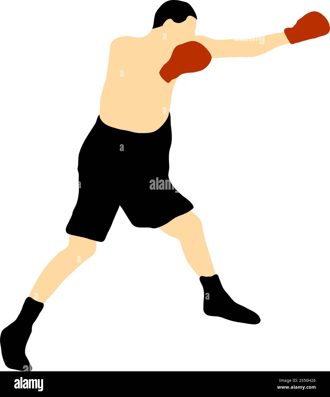Boxing silhouette. Fully editable EPS 10 vector illustration Stock ...