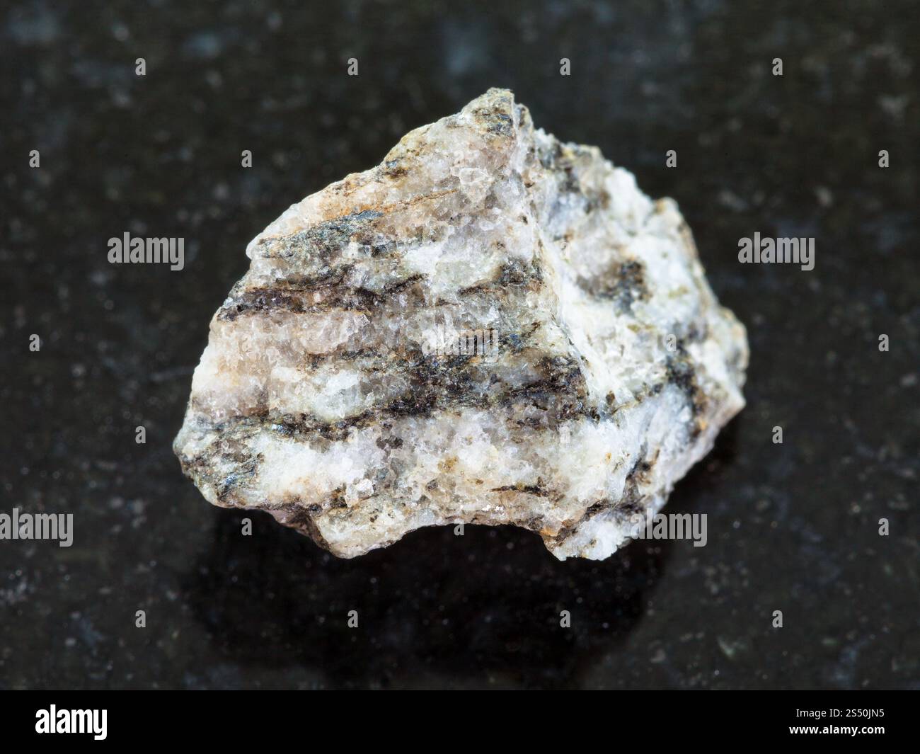 macro shooting of natural mineral rock specimen - raw Gneiss stone on ...