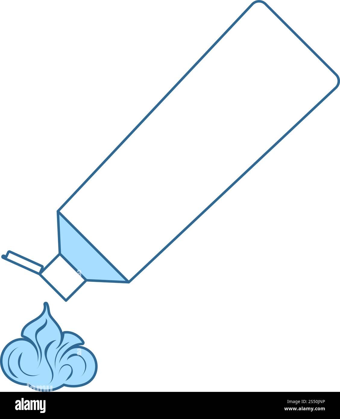 Toothpaste Tube Icon. Thin Line With Blue Fill Design. Vector ...