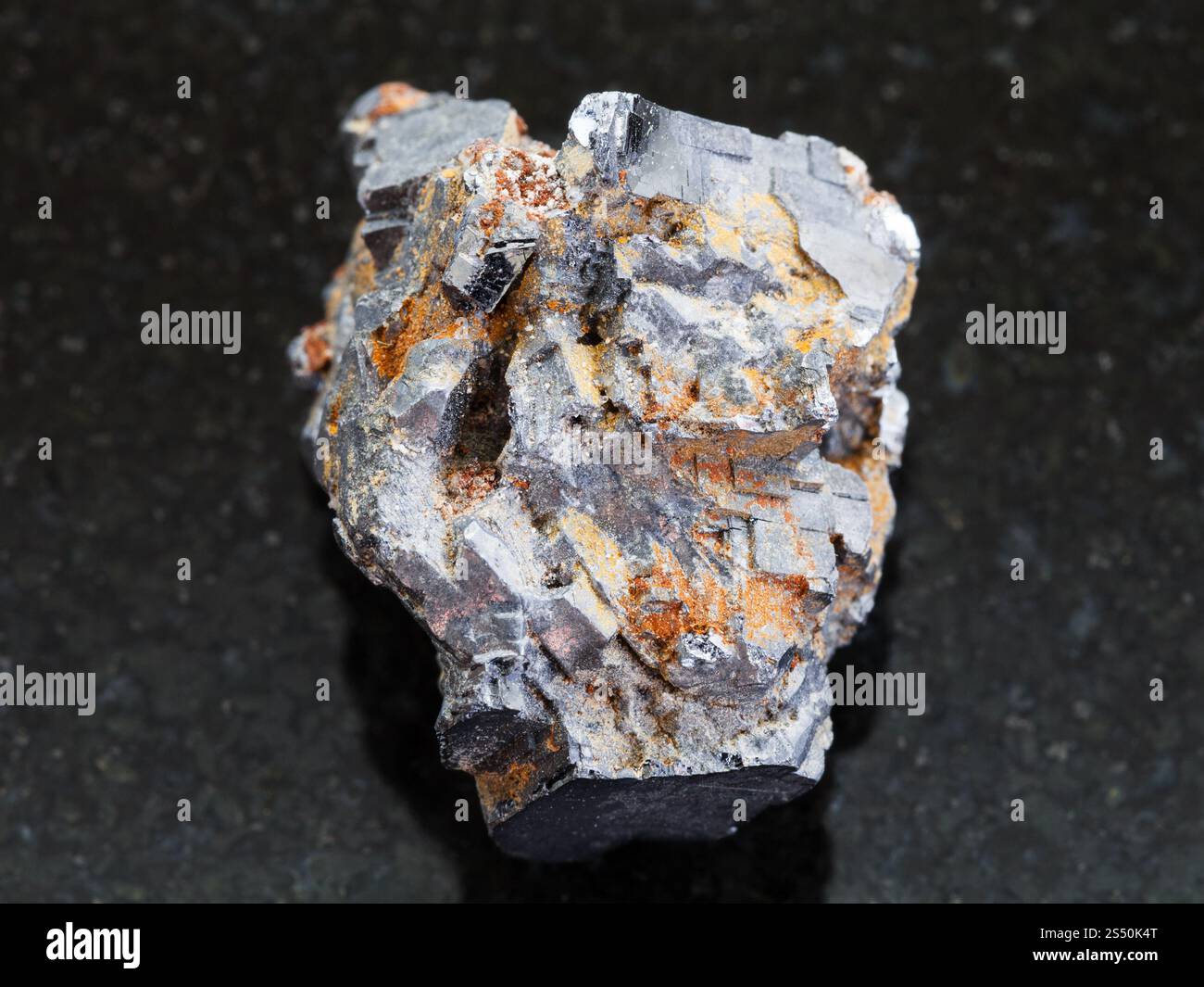 macro shooting of natural mineral rock specimen - rough Galenite stone ...
