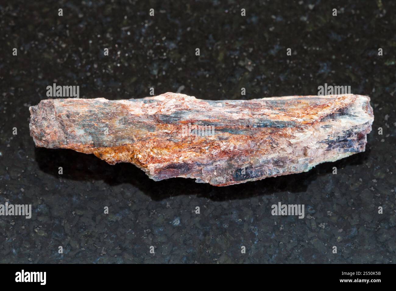 macro shooting of natural mineral rock specimen - raw Schist stone with ...