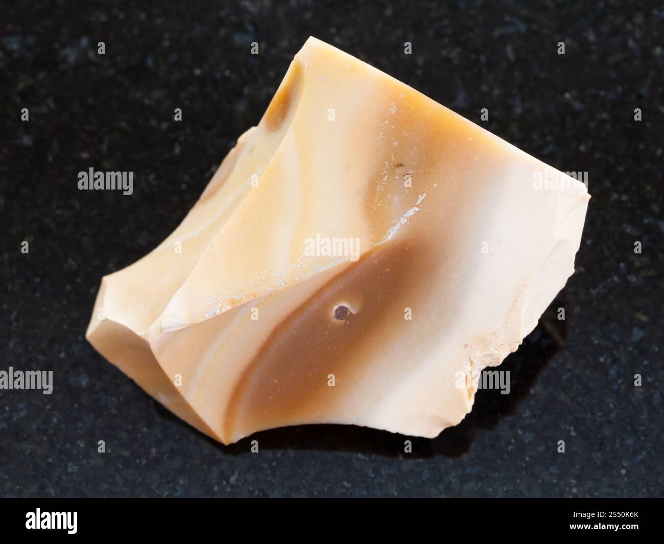 macro shooting of natural mineral rock specimen - rough brown Flint ...