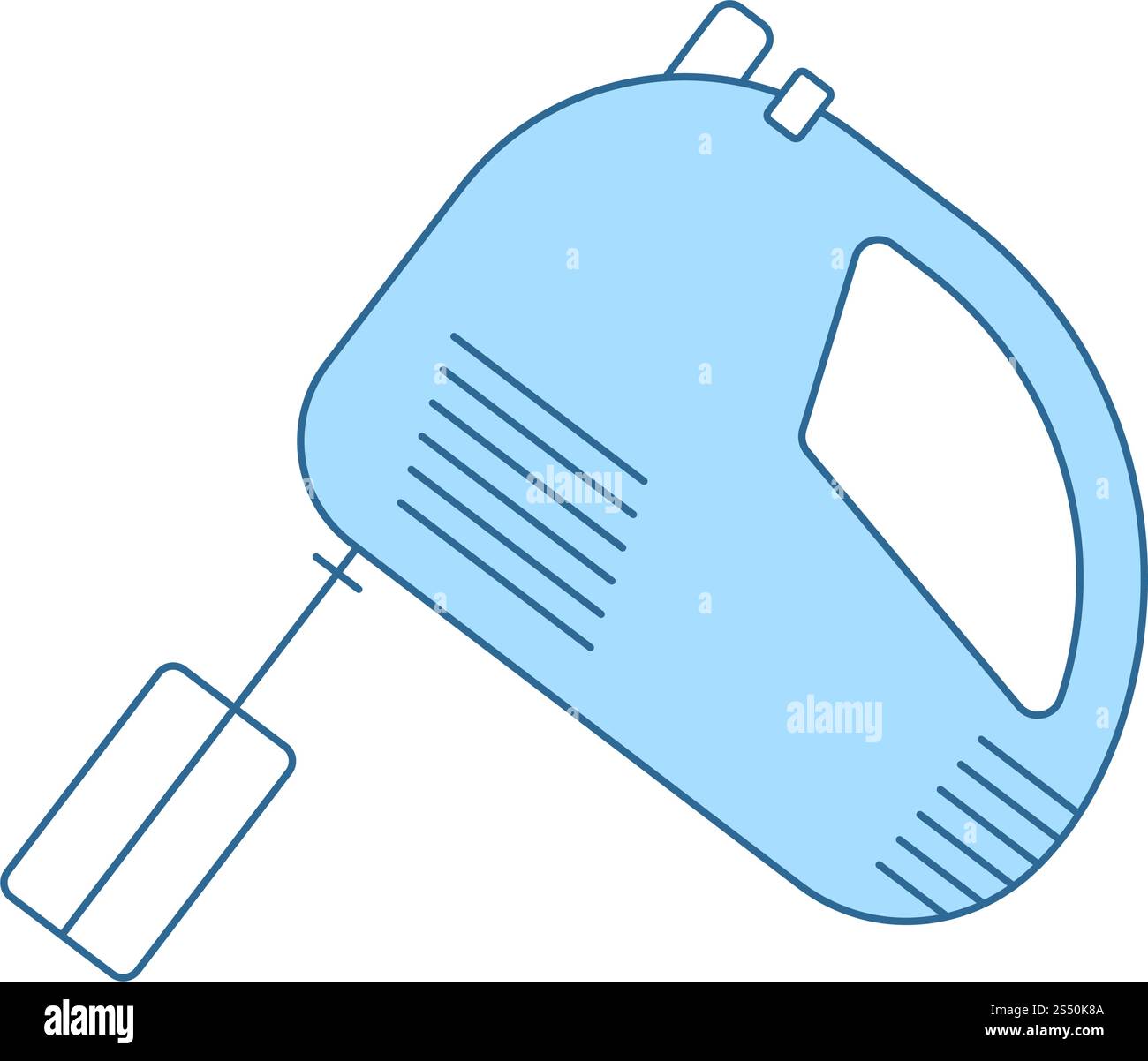 Kitchen Hand Mixer Icon. Thin Line With Blue Fill Design. Vector ...