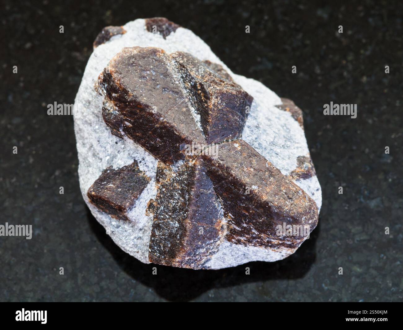 macro shooting of natural mineral rock specimen - rough crystal of ...