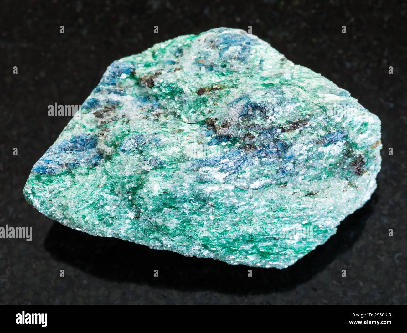 macro shooting of natural mineral rock specimen - rough Fuchsite ...