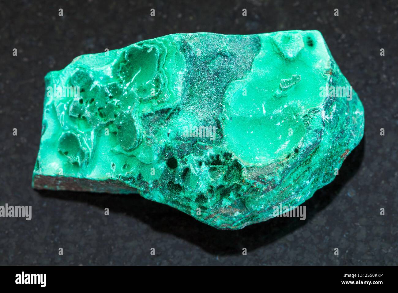 macro shooting of natural mineral rock specimen - rough green malachite ...