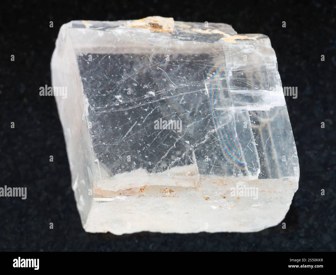 macro shooting of natural mineral rock specimen - rough crystal of ...