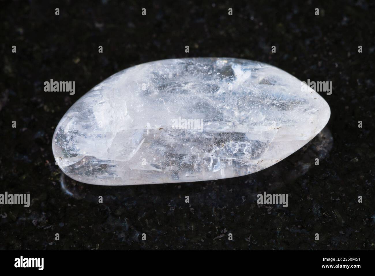 macro shooting of natural mineral rock specimen - pebble of Natrolite ...