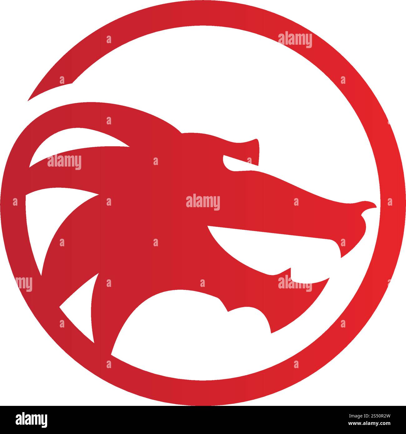 Head dragon flat color logo template vector illustration Stock Vector ...