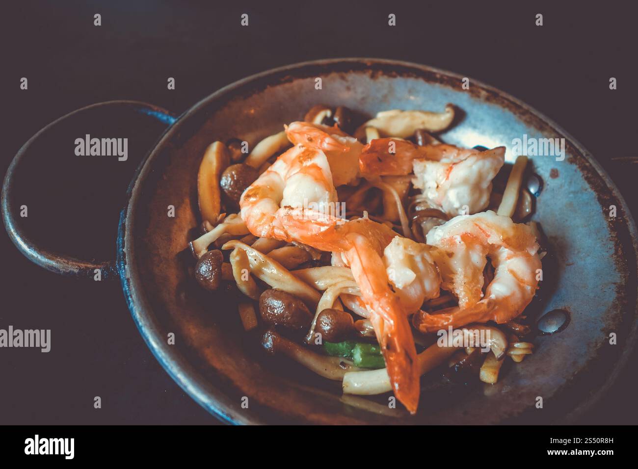 Shrimp teppanyaki, japanese traditional hot plate food, Kyoto, Japan ...