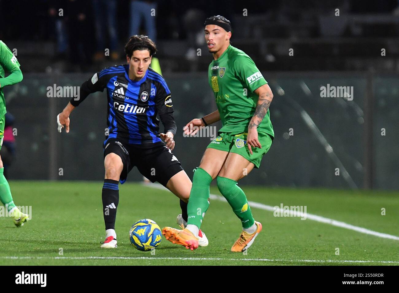 Pisa, Italy. 13th Jan, 2025. Devid Eugene Bouah (Carrarese) Samuele ...