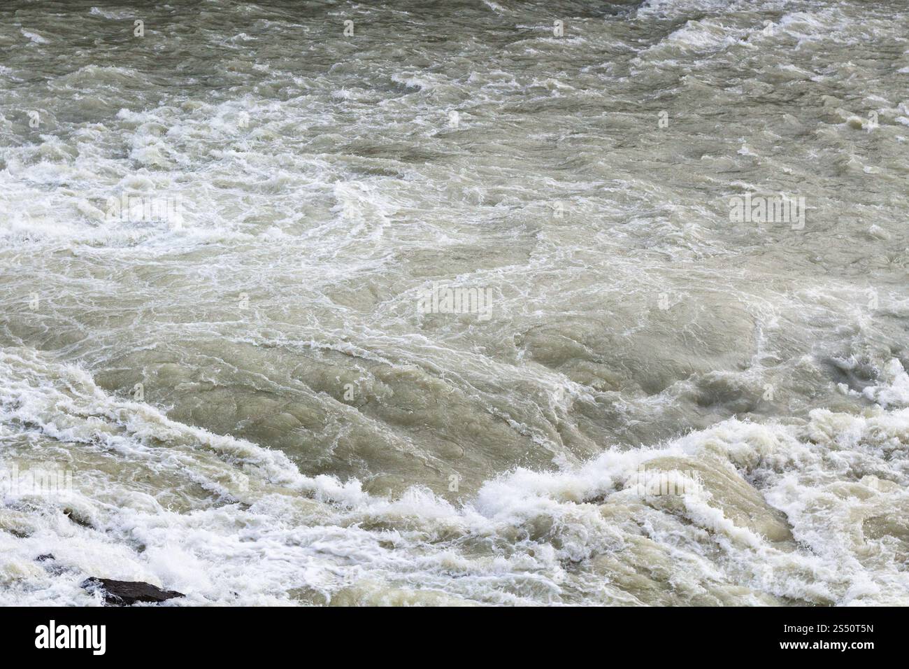 travel to Iceland - water surface of Olfusa River in Gullfoss waterfall ...