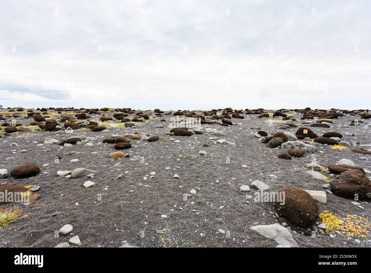 travel to Iceland - surface of Reynisfjara Beach in Iceland, near Vik I ...