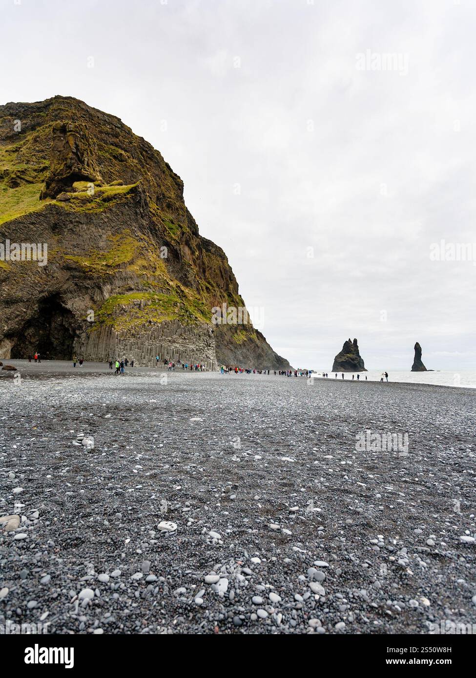 travel to Iceland - Halsanefshellir cave in Reynisfjall mount on ...
