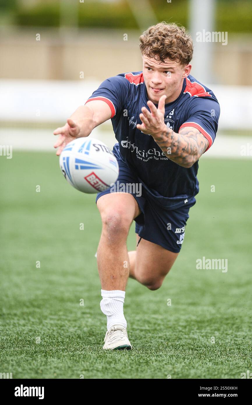 Wakefield, England - 16th December 2024 - Wakefield Trinity's Harvey Smith. Hemsworth Miners ...