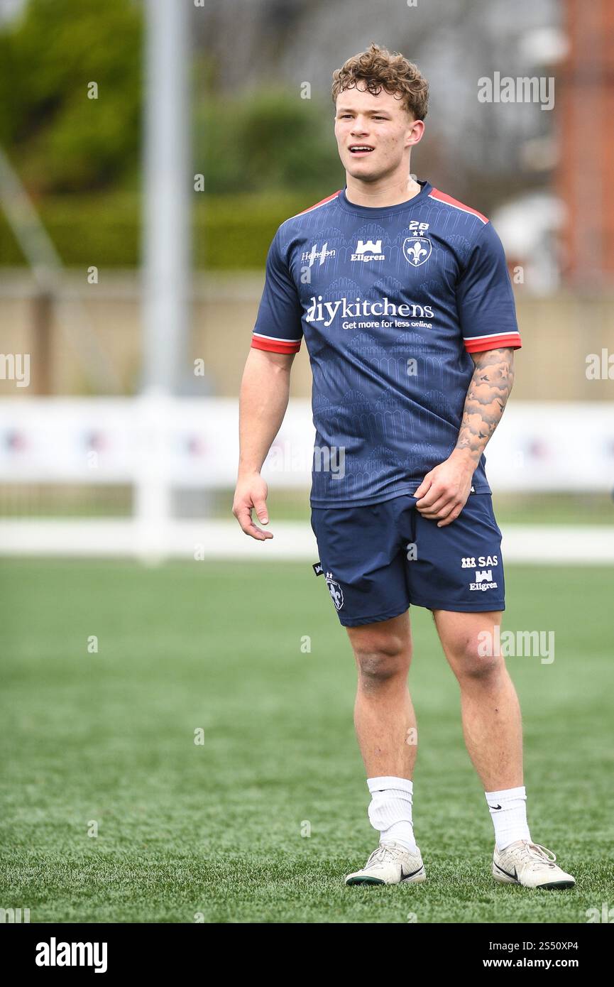 Wakefield, England - 16th December 2024 - Wakefield Trinity's Harvey Smith. Hemsworth Miners ...
