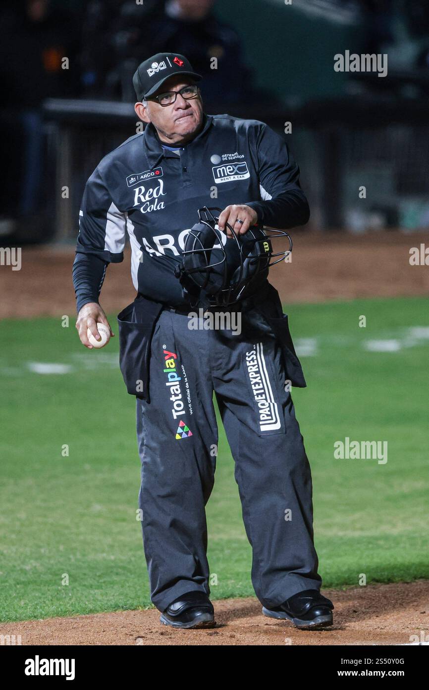 HERMOSILLO, MEXICO - JANUARY 8: Ampayer, umpire during the game 6 of ...