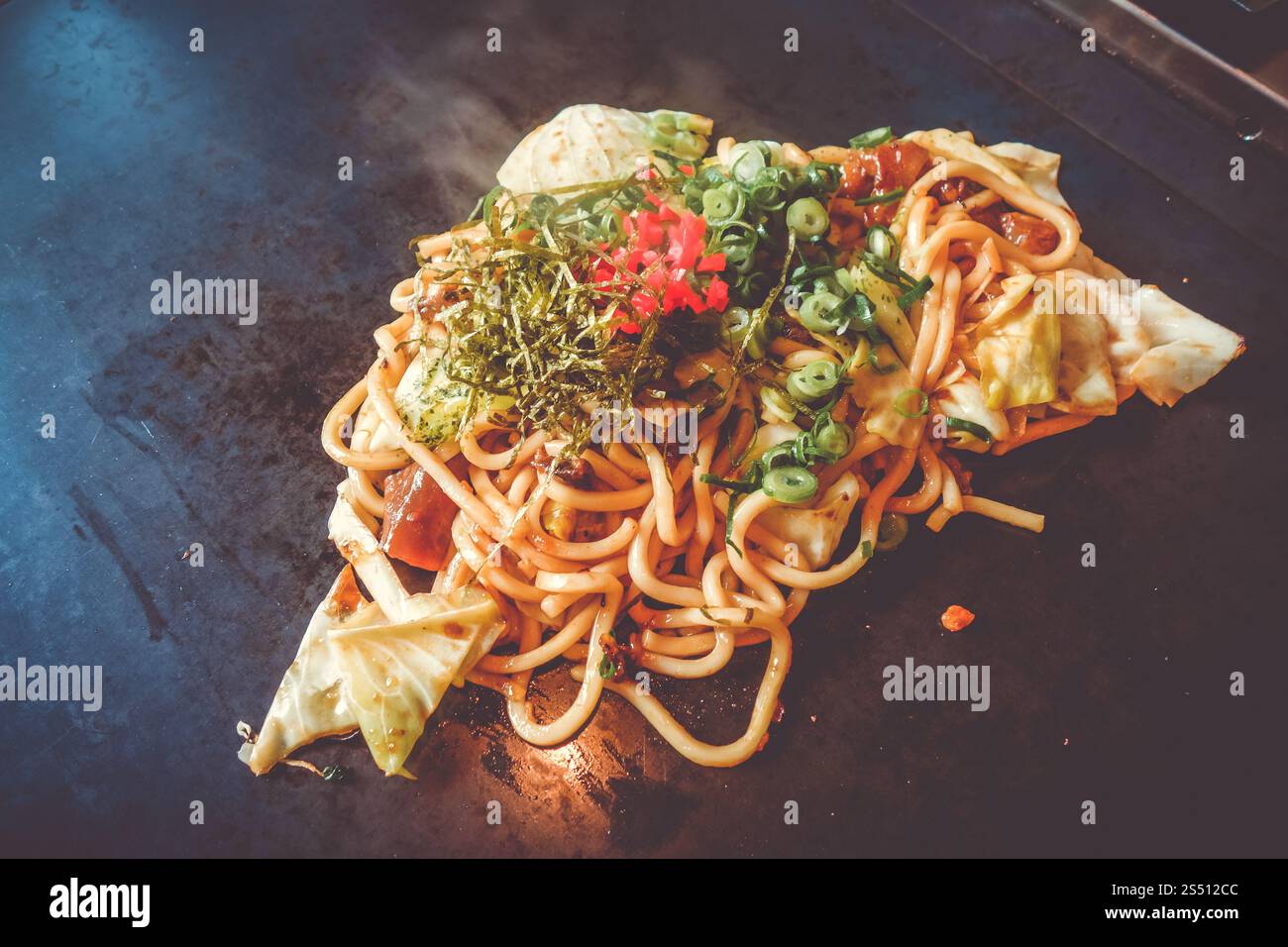 Yakisoba teppanyaki, japanese traditional hot plate food, Kyoto, Japan ...