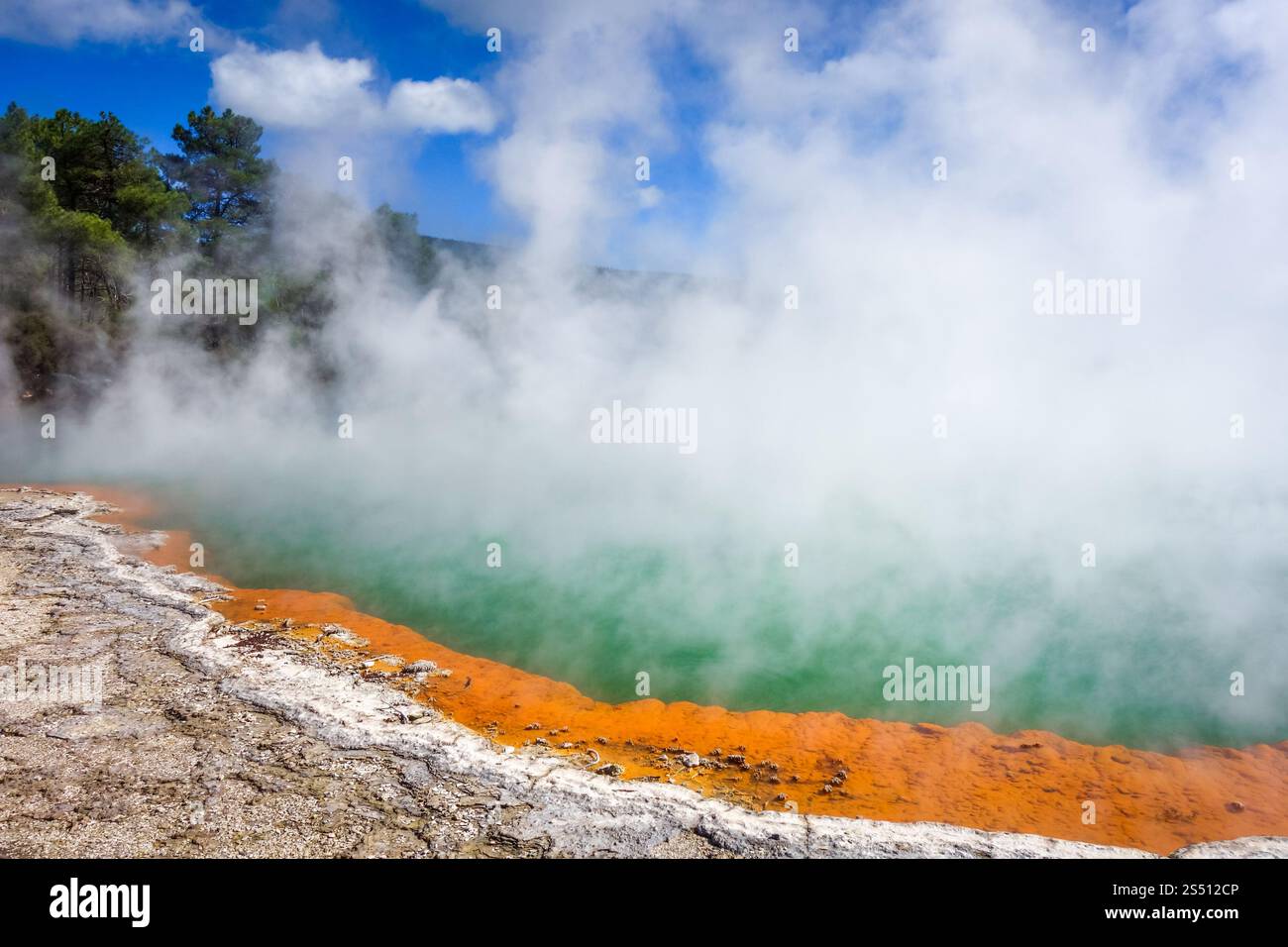 Champagne Pool hot lake in Waiotapu geothermal area, Rotorua, New ...