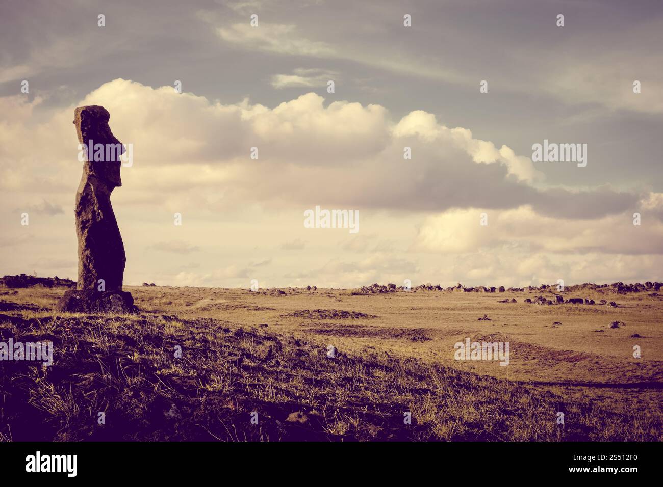 Moai statue, ahu akapu, easter island, Chile. Moai statue, ahu akapu ...