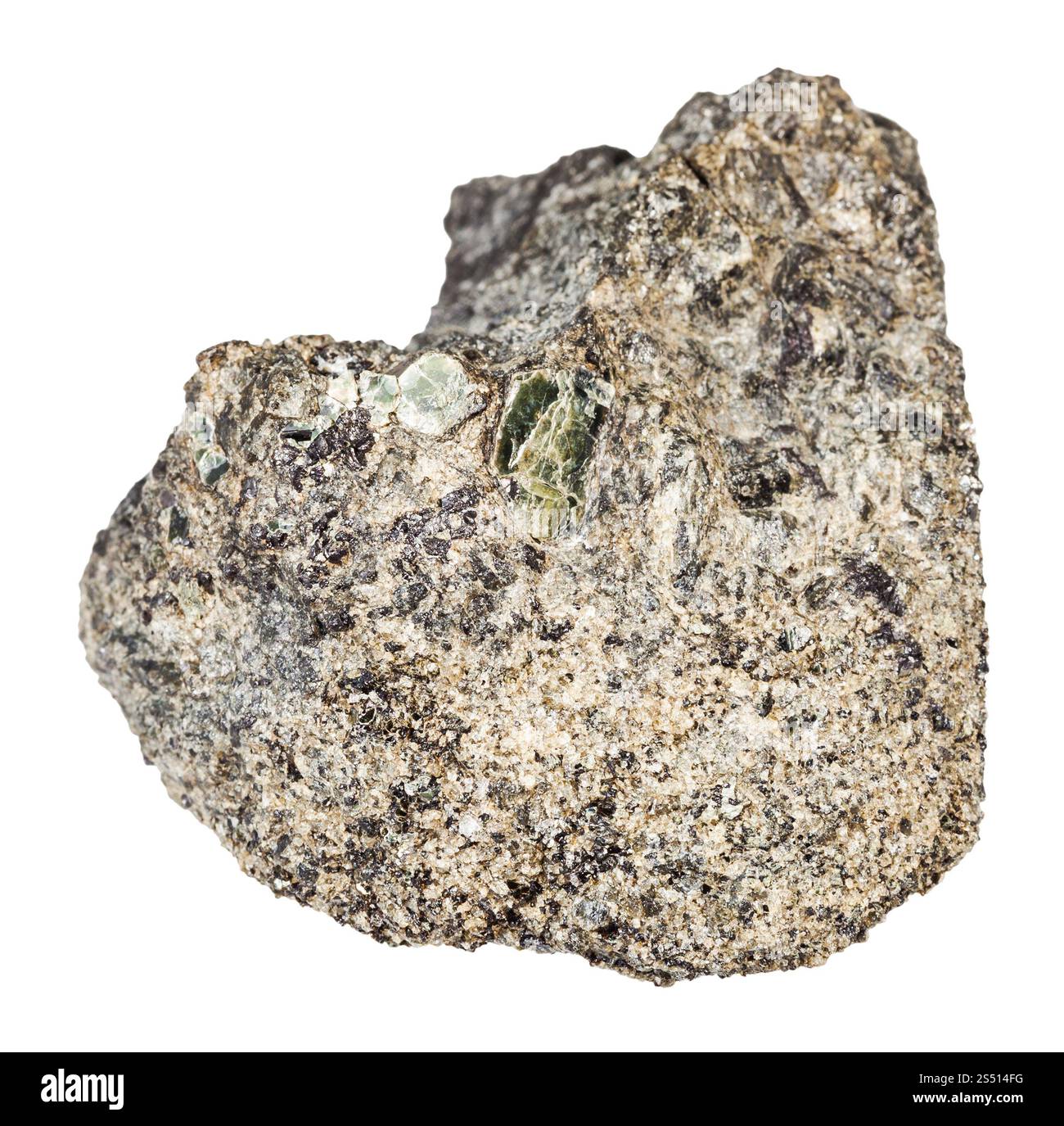 macro shooting of natural mineral rock specimen - rough peridotite ...