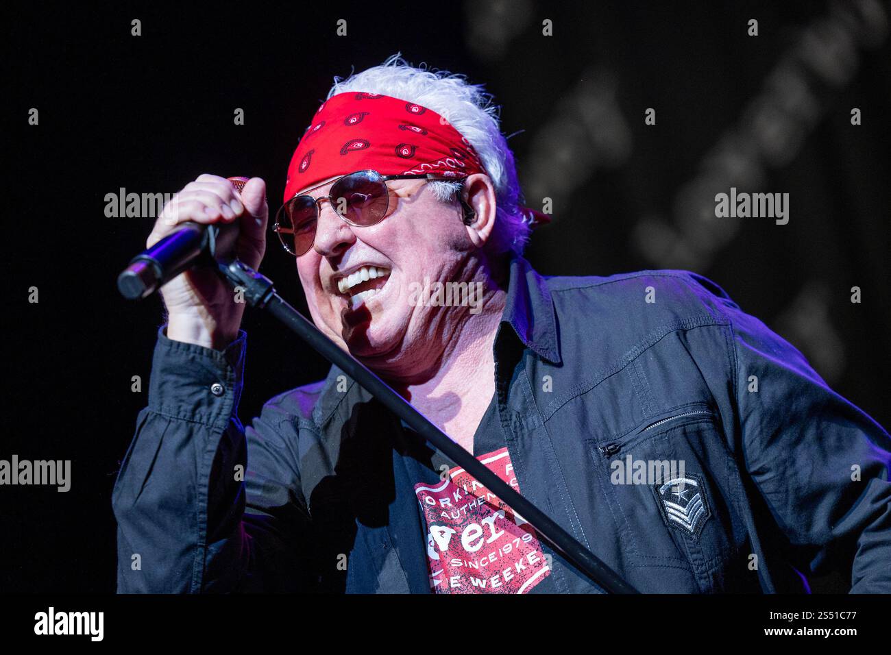 HOLLYWOOD, FL-JANUARY 12: Mike Reno of Loverboy performs in concert at ...