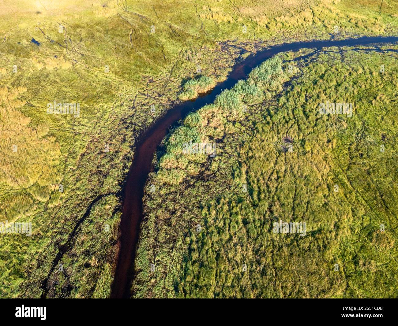 Aerial view of an Okavango landscape in Botswana. Flight from Maun to ...