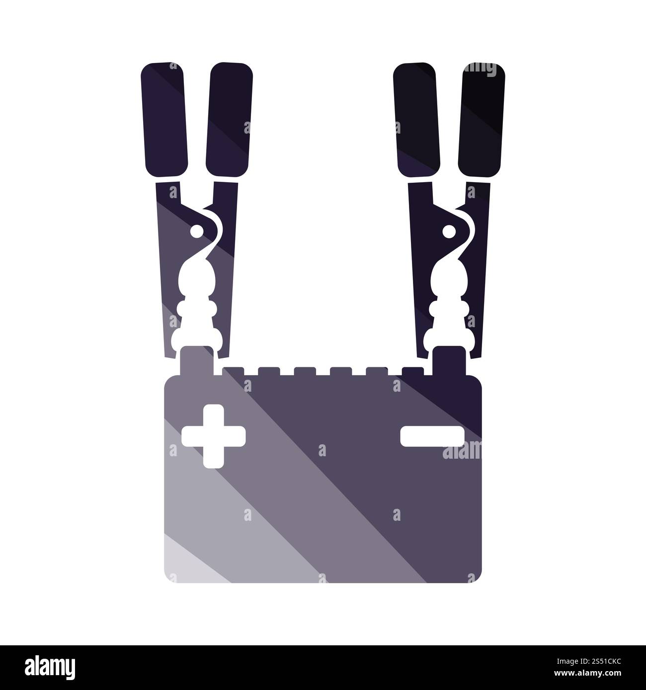 Car battery charge icon. Car battery charge icon. Flat color design ...