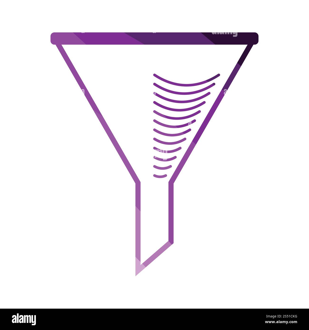 Icon of chemistry filler cone. Flat color design. Vector illustration ...