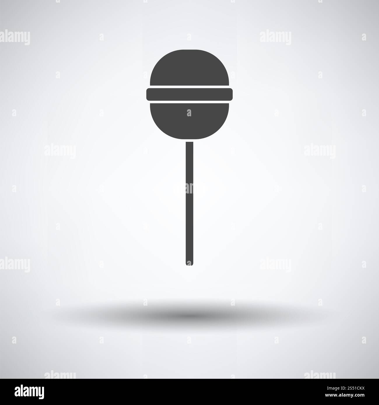 Stick candy icon. Stick candy icon on gray background, round shadow. Vector illustration Stock ...