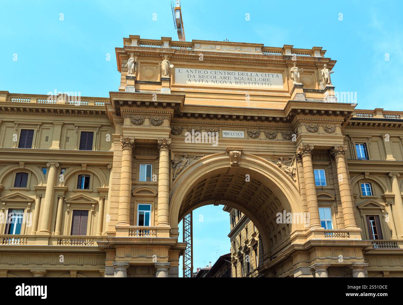 Florence street view, the capital city of Tuscany region, Italy ...