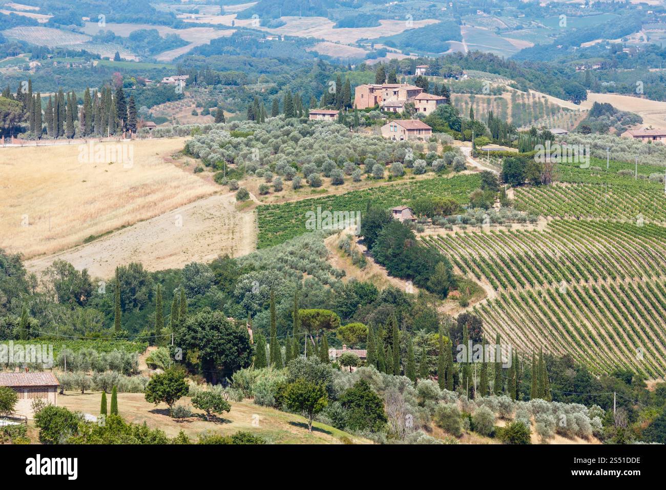Tuscan countryside from walls hi-res stock photography and images - Alamy
