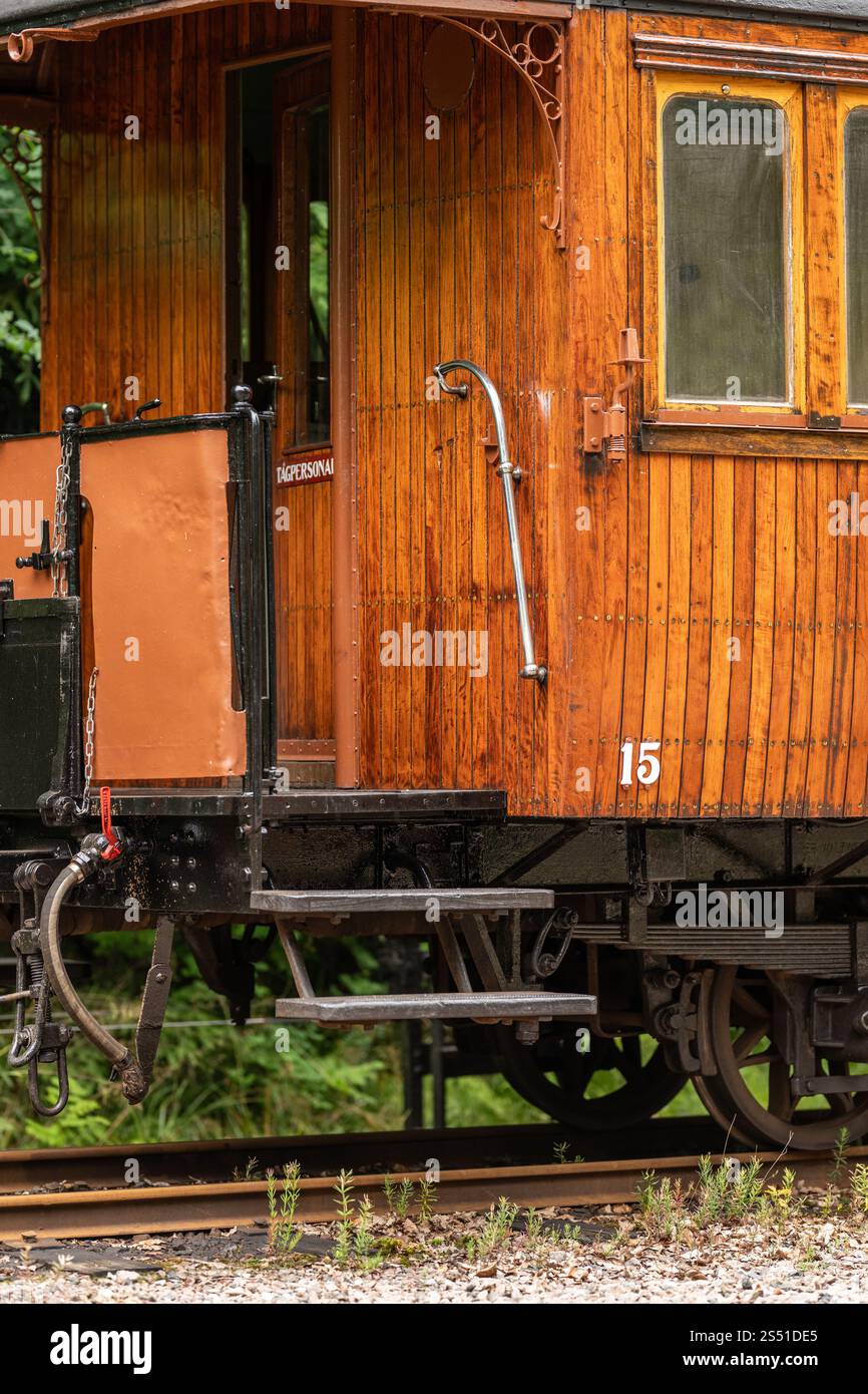 Rear vintage wooden train hi-res stock photography and images - Alamy