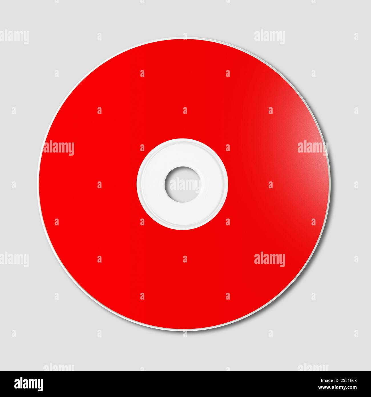 Red CD - DVD label mockup template isolated on grey background. Red CD ...