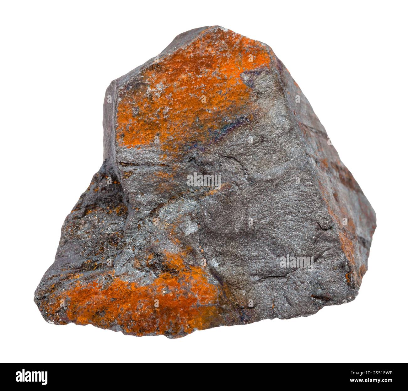 macro shooting of natural rock specimen - rough Hematite ore isolated ...