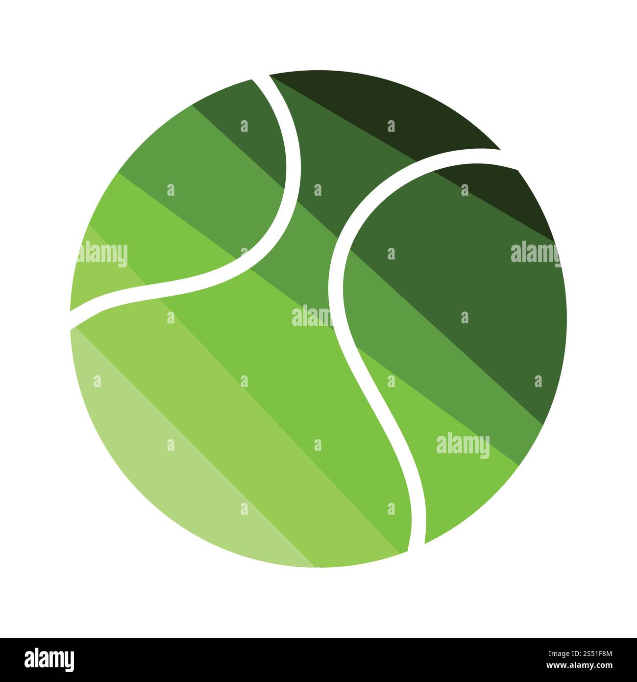 Tennis ball icon. Flat color design. Vector illustration Stock Photo ...