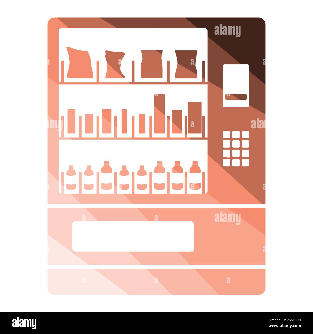 Food selling machine icon. Food selling machine icon. Flat color design ...