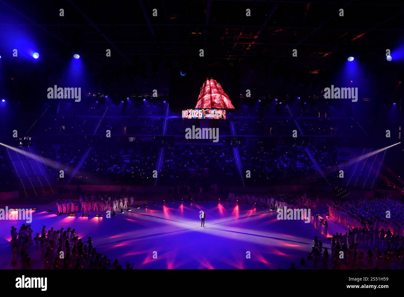 lighting the brazier during the arrival at the Inalpi Arena of the ...