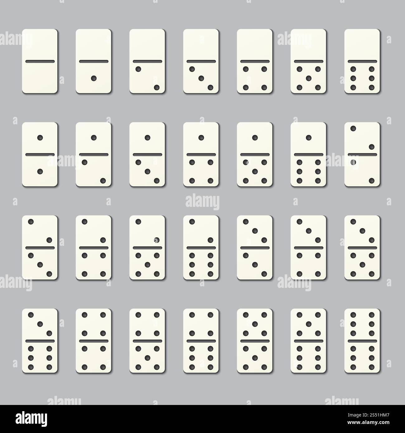 Full domino pieces. Numbered tiles for family strategy table game ...