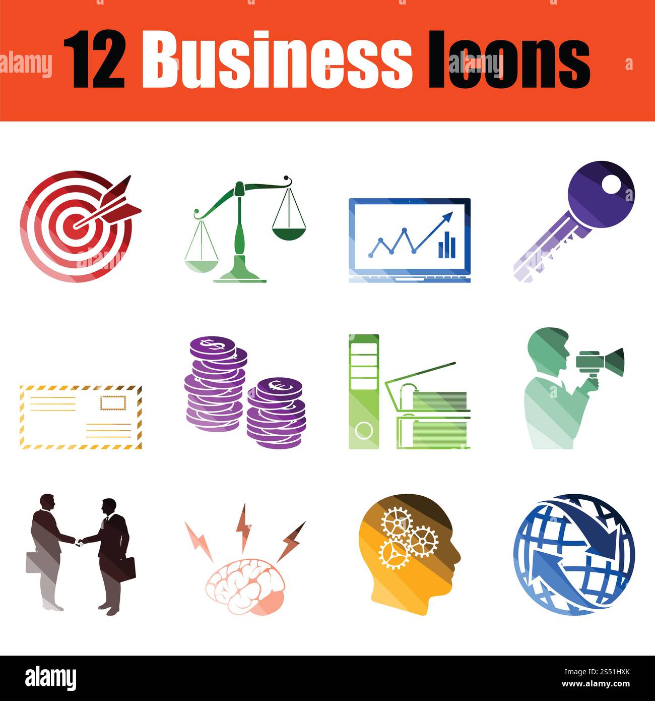 Icons business office hi-res stock photography and images - Alamy