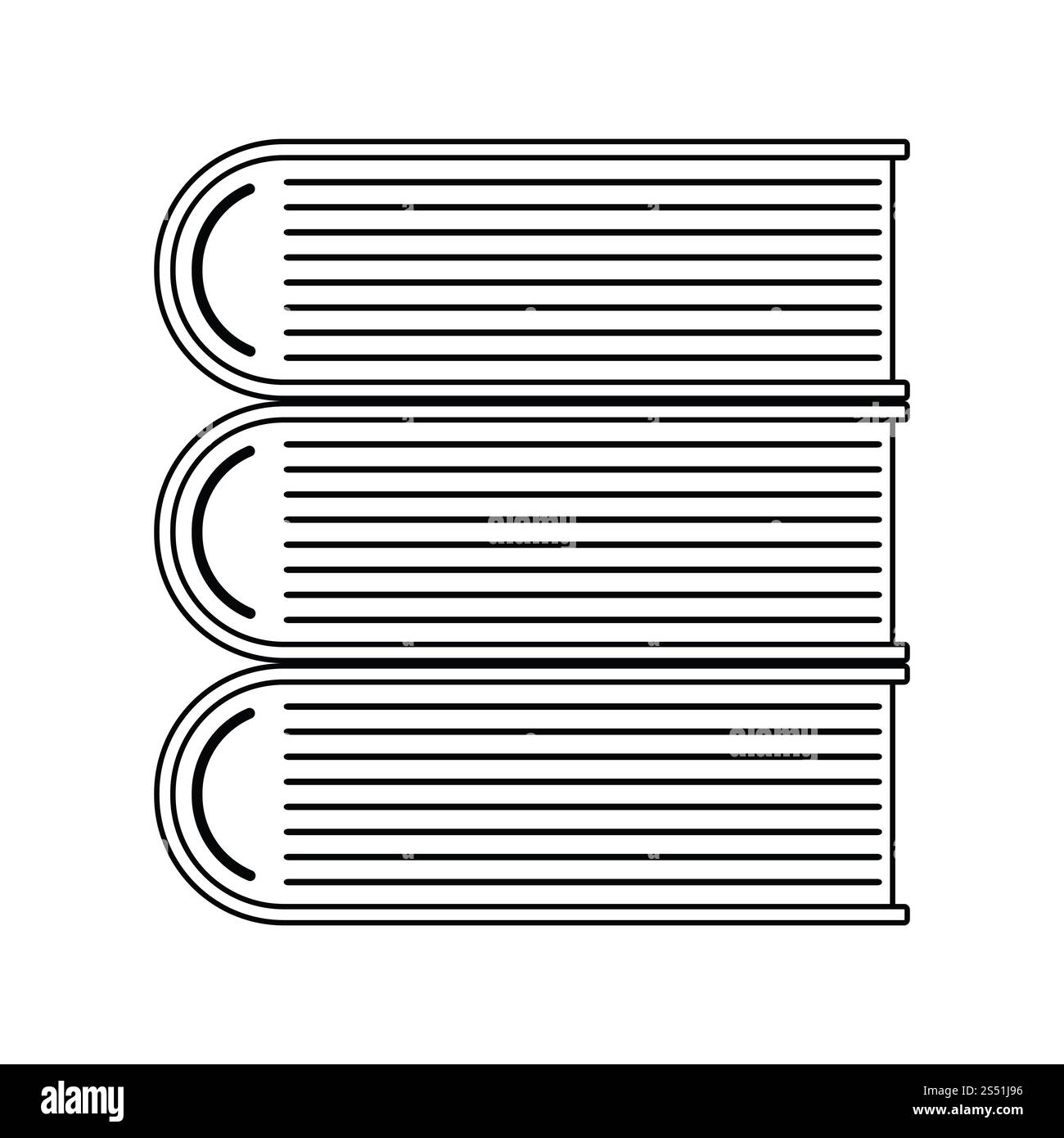 Stack of books icon. Thin line design. Vector illustration Stock Photo ...